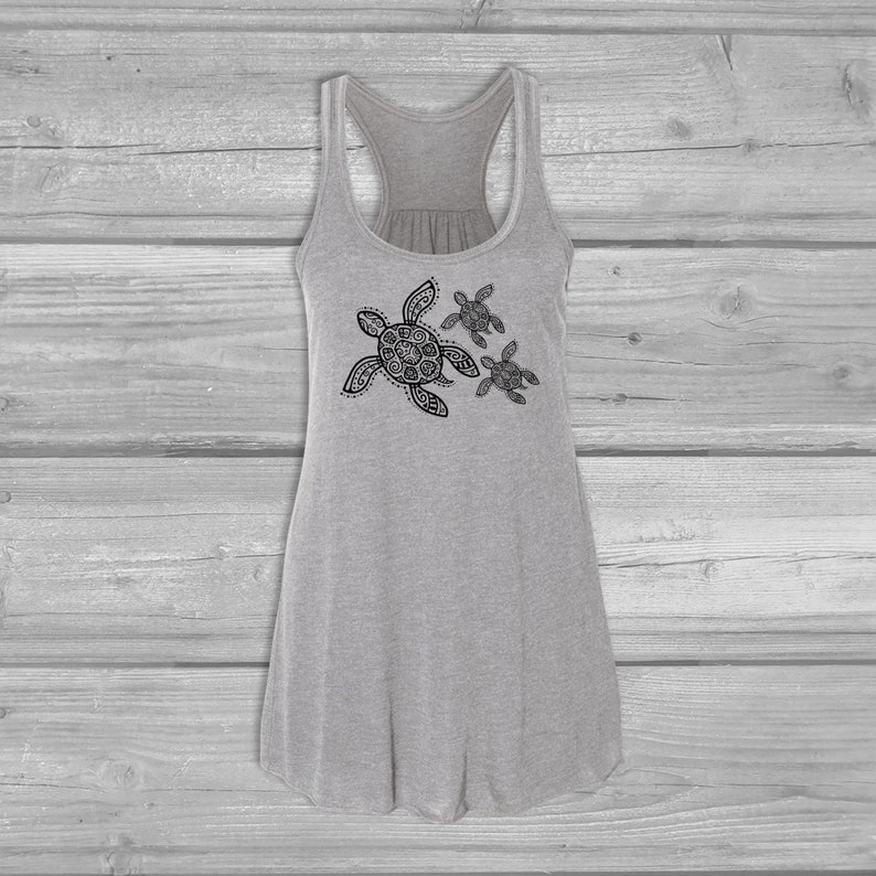 Sea Turtle Tank Top for Women Turtle Clothes Flowy Tank Top - Etsy