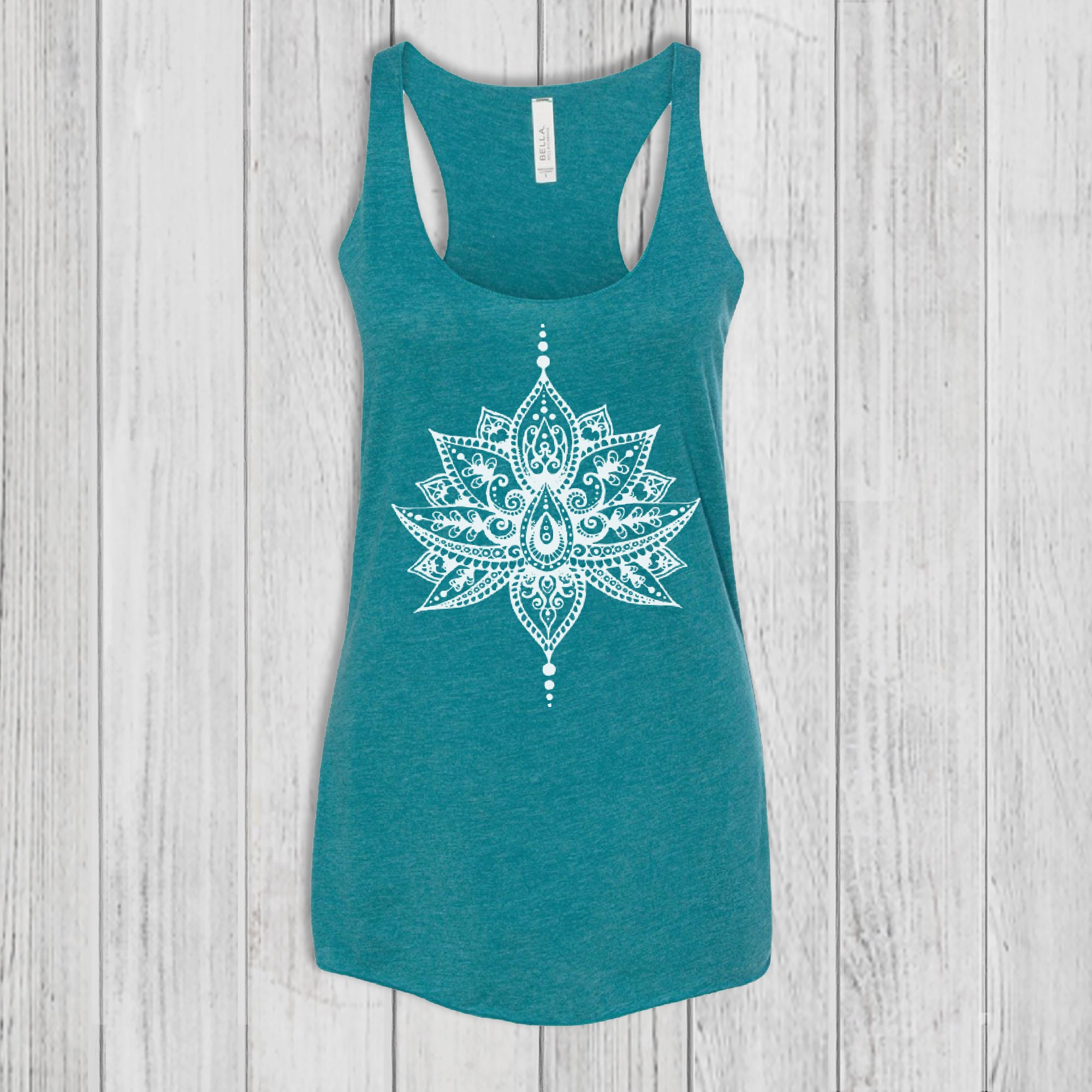 Yoga Tank Tops For Women Lotus Flower Yoga Tops Soft Etsy