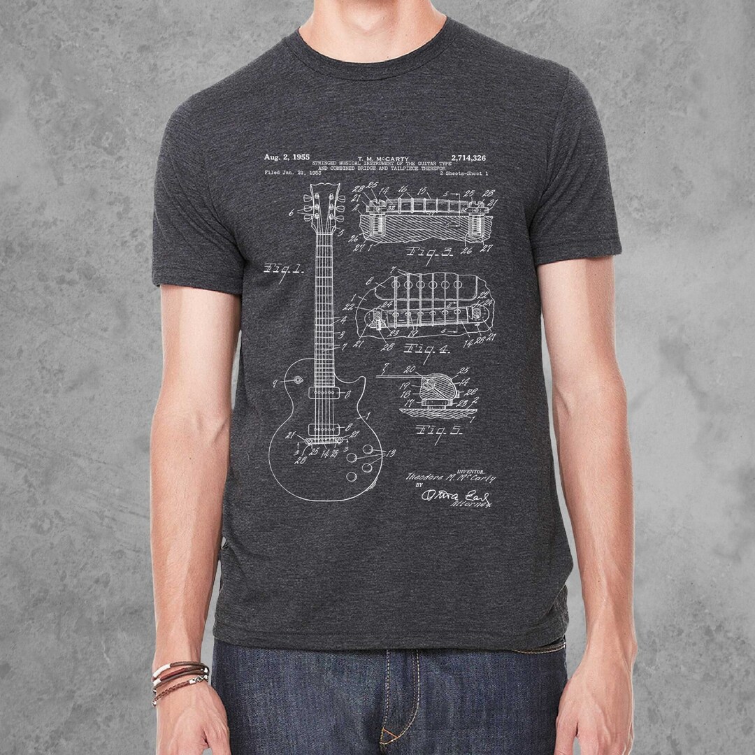 Guitar Shirt Gifts for Men, Graphic Tees for Men, Mens Clothing, Bella ...