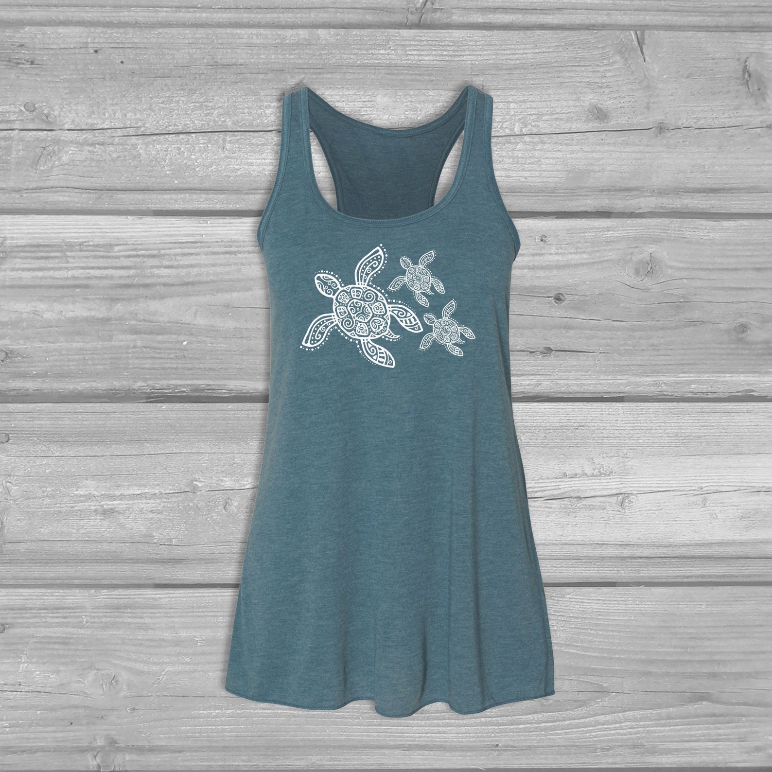 Sea Turtle Tank Top for Women Turtle Clothes Flowy Tank Top - Etsy