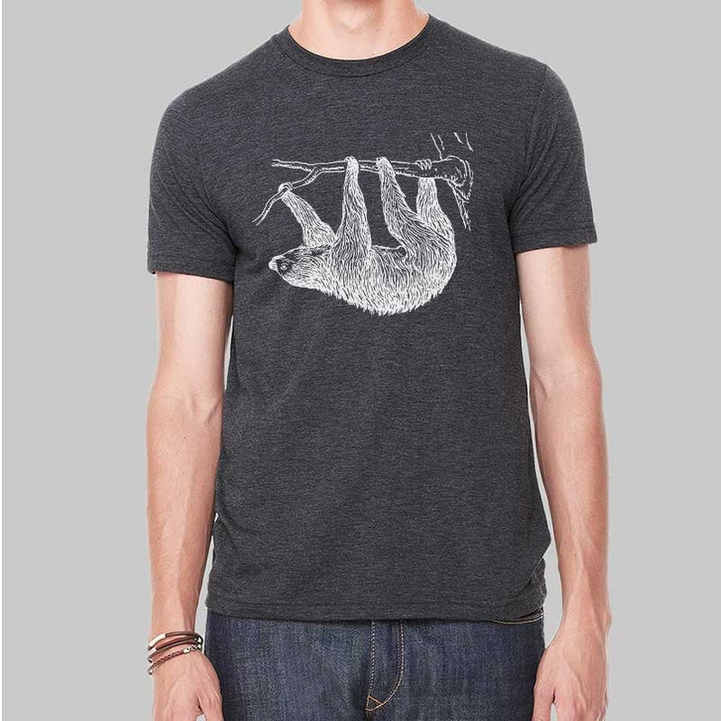 Sloth Shirt Graphic Tees for Men Mens Clothing Sloth - Etsy