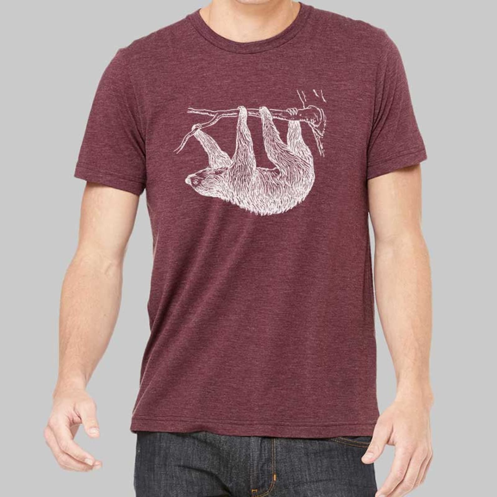 Sloth Shirt Graphic Tees for Men Mens Clothing Sloth - Etsy