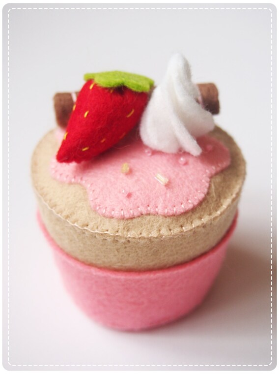 Cupcake Felt Toy Tutorial PDF Pattern. Food Toy Pattern. | Etsy