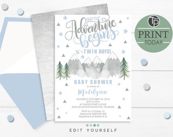 Mountain invitation | Etsy