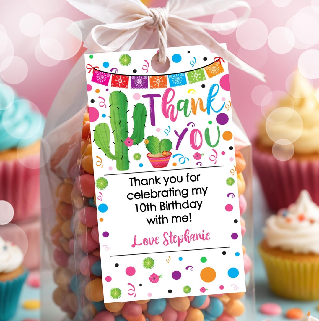 FIESTA FAVOR TAG Editable Fiesta Favor Tag Corjl Favor Tags Floral ...