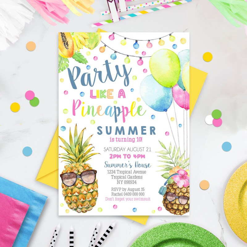 Pineapple Birthday - Etsy
