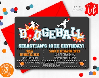 Dodgeball Birthday Party - Etsy