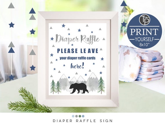 DIAPER SIGN ADVENTURE Instant Download Signs Diaper Raffle | Etsy