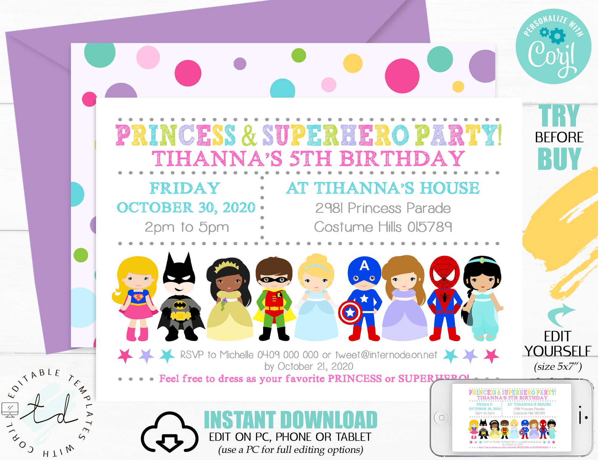 FREE Printable Royal Princess Party Invitation Templates, 56% OFF