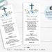 Blue Floral Baptism Prayer Card Instant Download Prayer Card Baptism ...