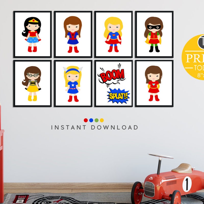 Superhero Wall Art - Etsy