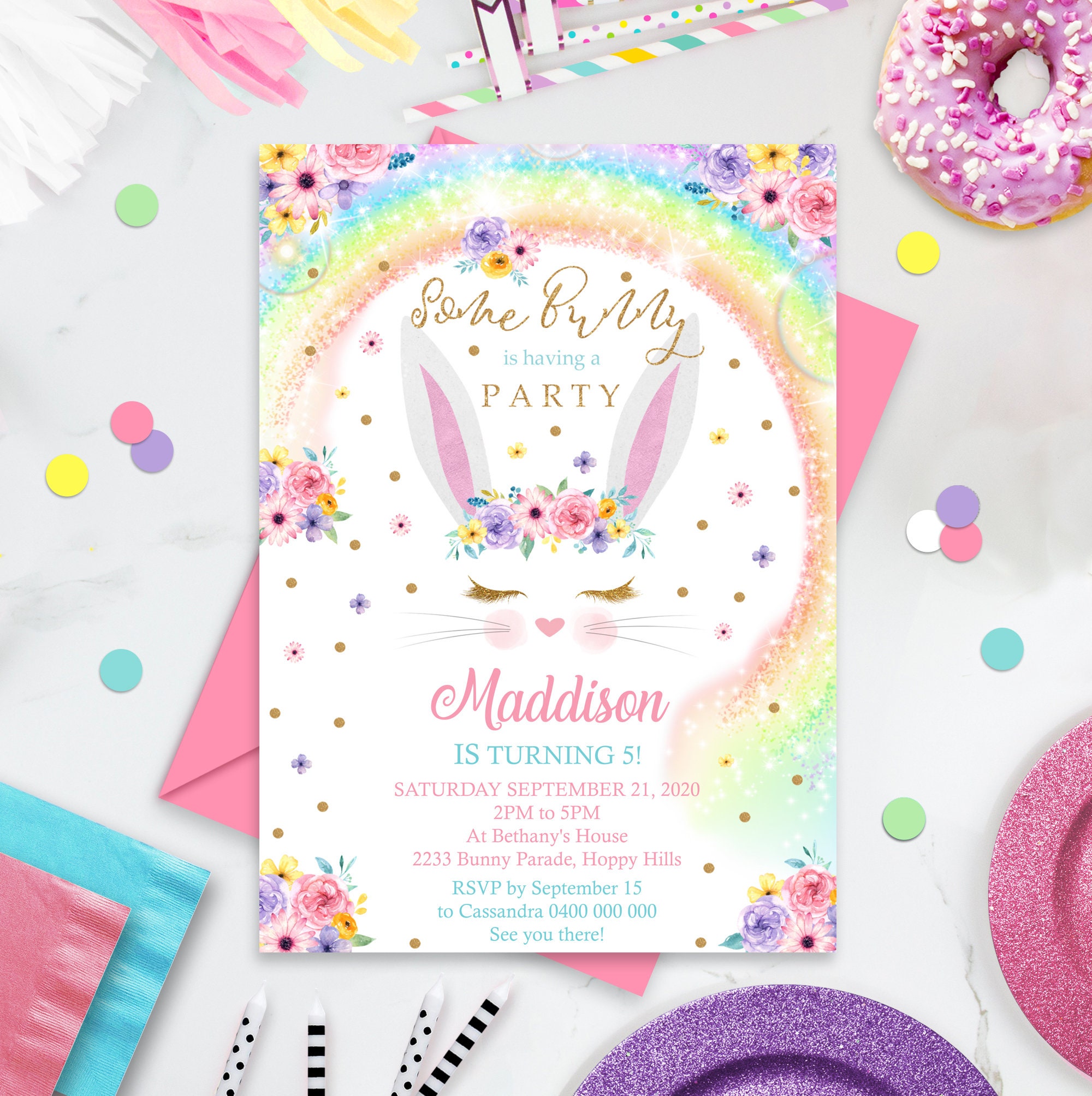 Invitations Invitations & Announcements Children's Printable Bunny ...