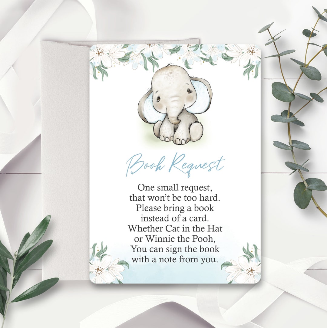 Elephant Book Request Card Instant Download Elephant Book Request Card ...
