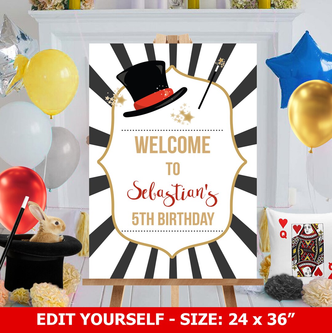 MAGIC WELCOME SIGN Instant Download Magic Sign Magic Birthday Welcome ...