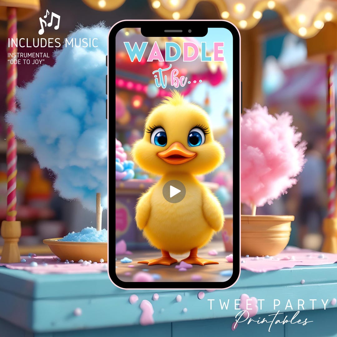 Boy GENDER REVEAL Video Announcement Pregnancy Announcement Video Duck ...
