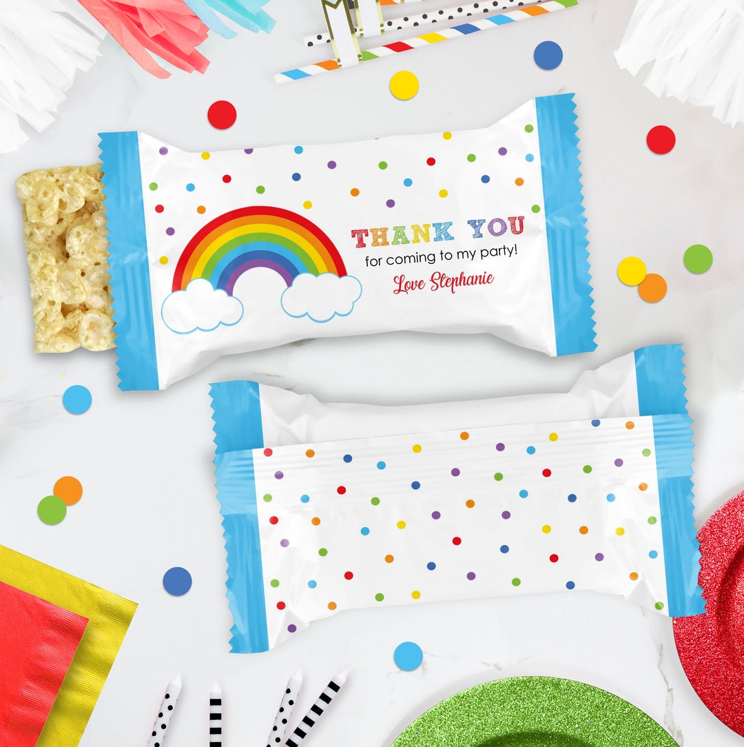 RAINBOW Rice Krispies Treat Wrappers Editable RAINBOW Rice Krispie ...