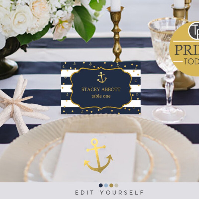 Nautical Place Cards - Etsy