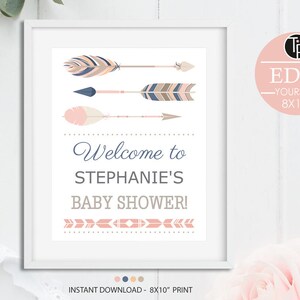 GIRL TRIBAL Decorations Girl Tribal Welcome Sign Instant - Etsy