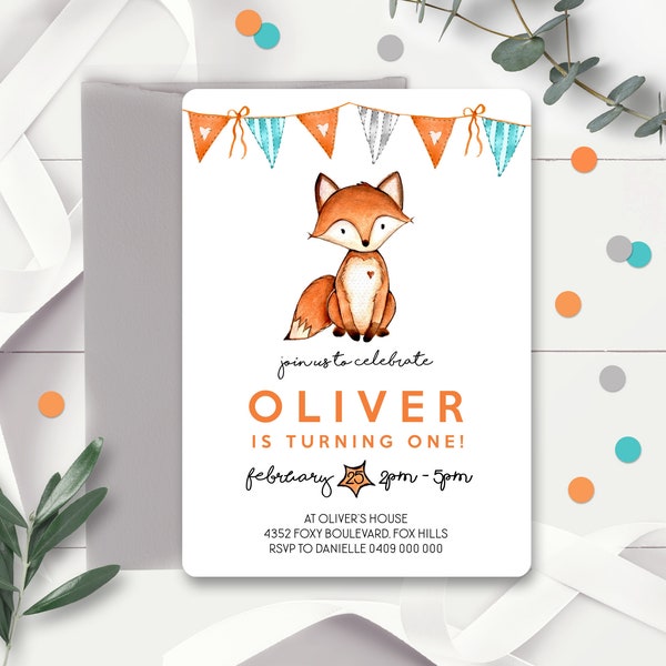 Fox Birthday - Etsy
