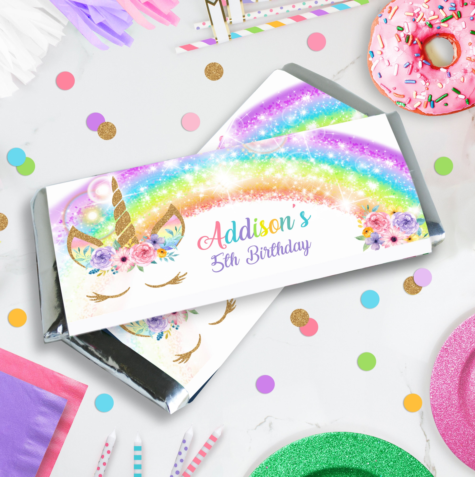 UNICORN Chocolate Bar Wrappers UNICORN Favors Hershey Bar - Etsy Australia