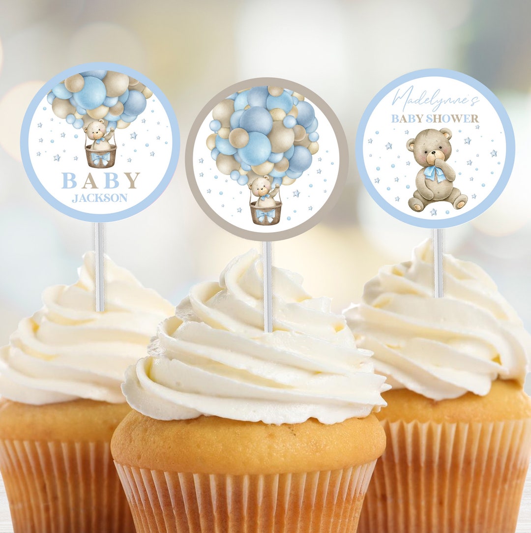 TEDDY BEAR CUPCAKE Toppers Instant Download Bear Cupcake Toppers ...