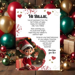 ELF ARRIVAL LETTER Christmas Elf Welcome Letter Elf Arrival Sign and ...