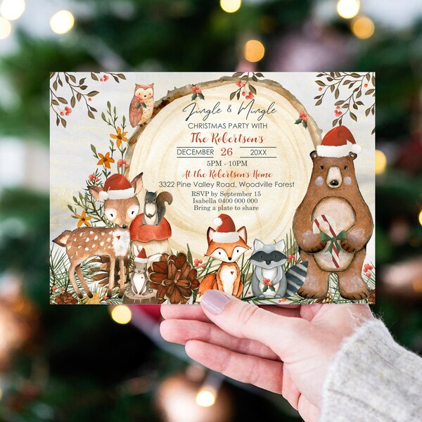 Woodland Invitation - Etsy