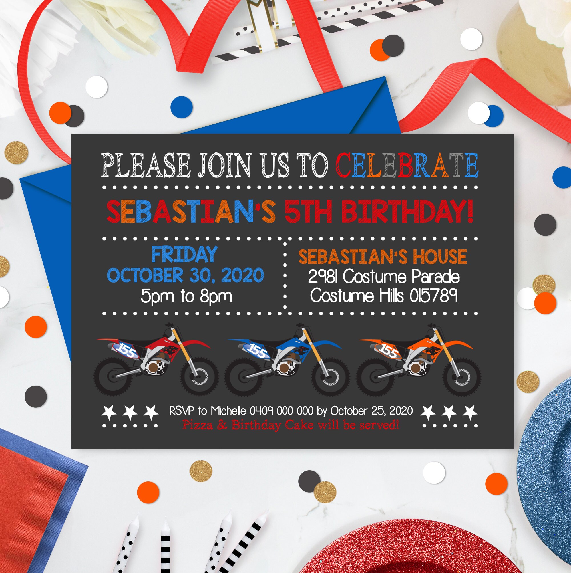 MOTORBIKE Invitation Instant Download Motorbike Invitations - Etsy ...