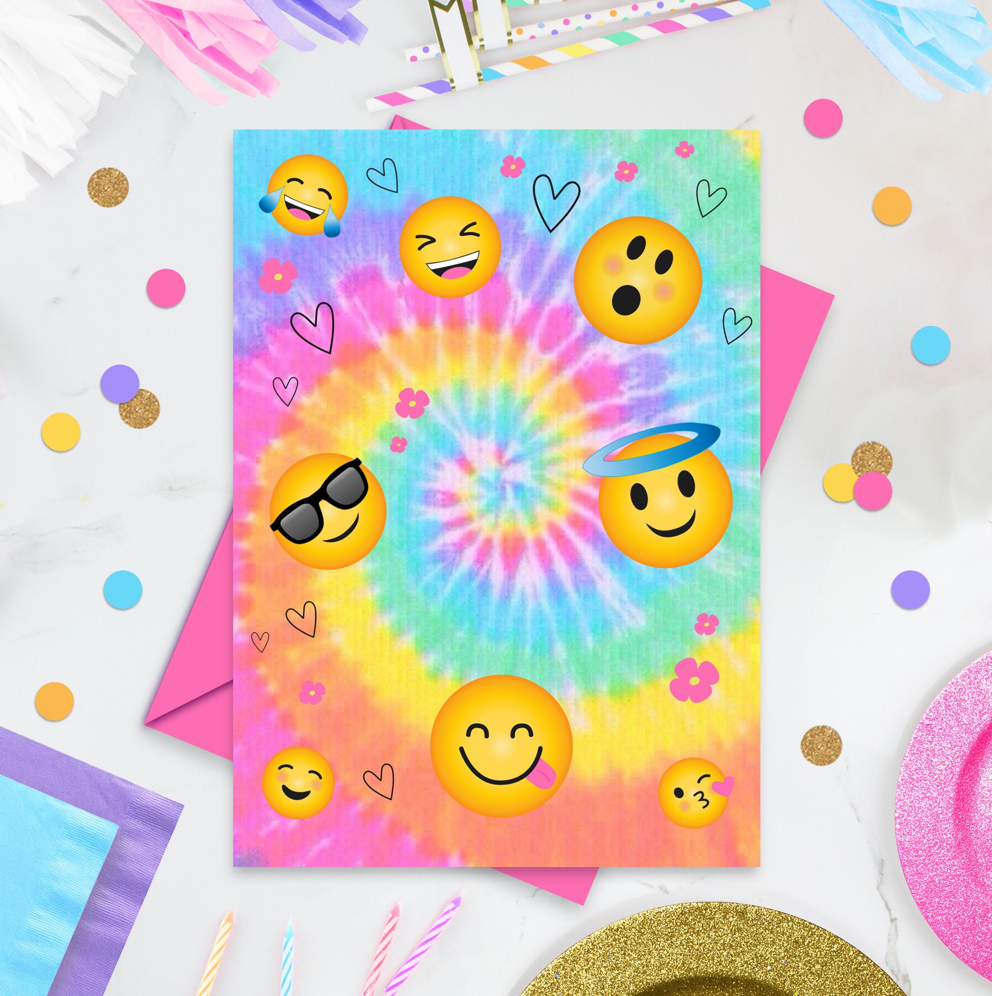 EMOJI THANK YOU Card Instant Download Emoji Invitation - Etsy Australia