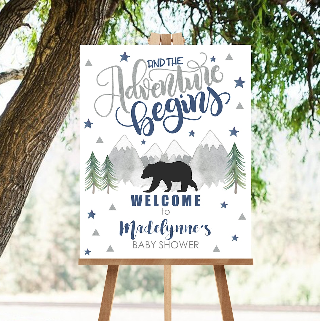ADVENTURE WELCOME SIGN Instant Download Welcome Sign Navy Adventure ...