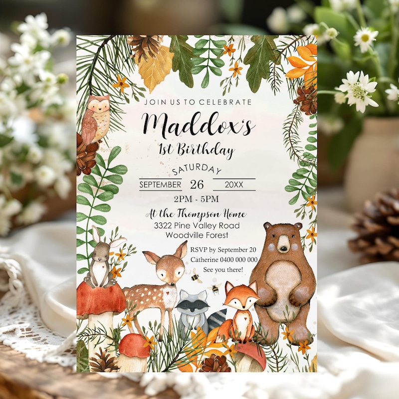 Woodland Birthday - Etsy