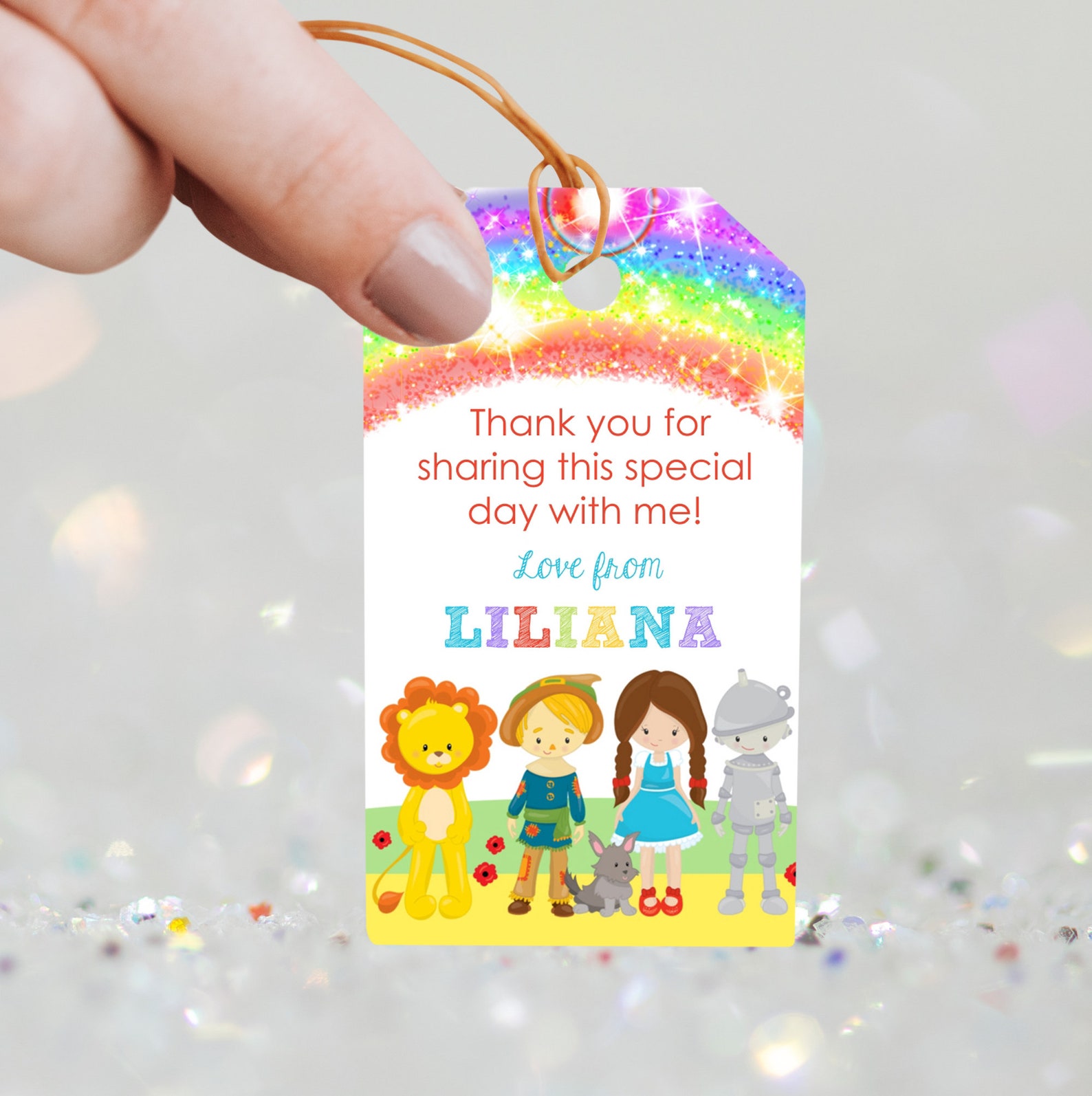 Wizard of Oz Favor Tags Editable Wizard of Oz Gift Tags - Etsy