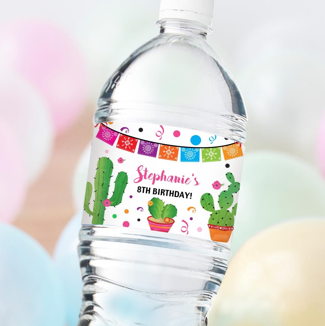 FIESTA WATER LABELS Editable Fiesta Water Bottle Labels Corjl Fiesta ...