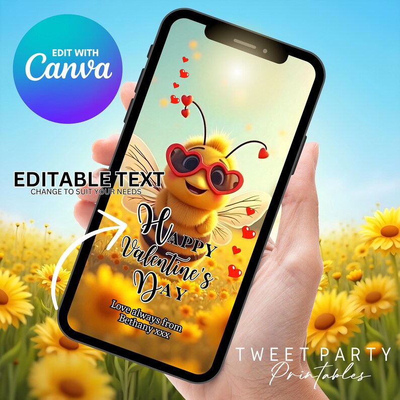 Bumble Bee Valentines Day Video Card: Animated Bee Mine Funny Reel ...