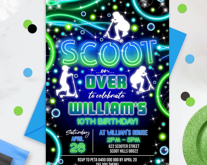 Scooter Birthday Cake Topper, Scooter Cake Topper, Happy Birthday Cake ...