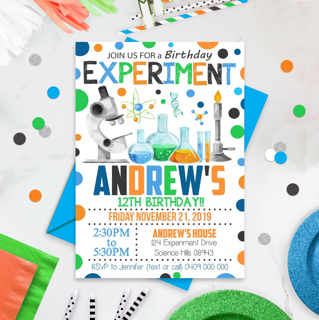 SCIENCE PARTY INVITATION Mad Scientist Party Invitation Science ...