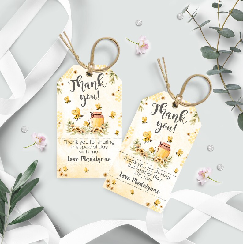 BEE FAVOR Tag Editable BEE Favor Tags Printable Bee Gift Tag - Etsy