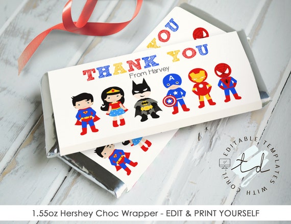 Superman Candy Bar Wrappers