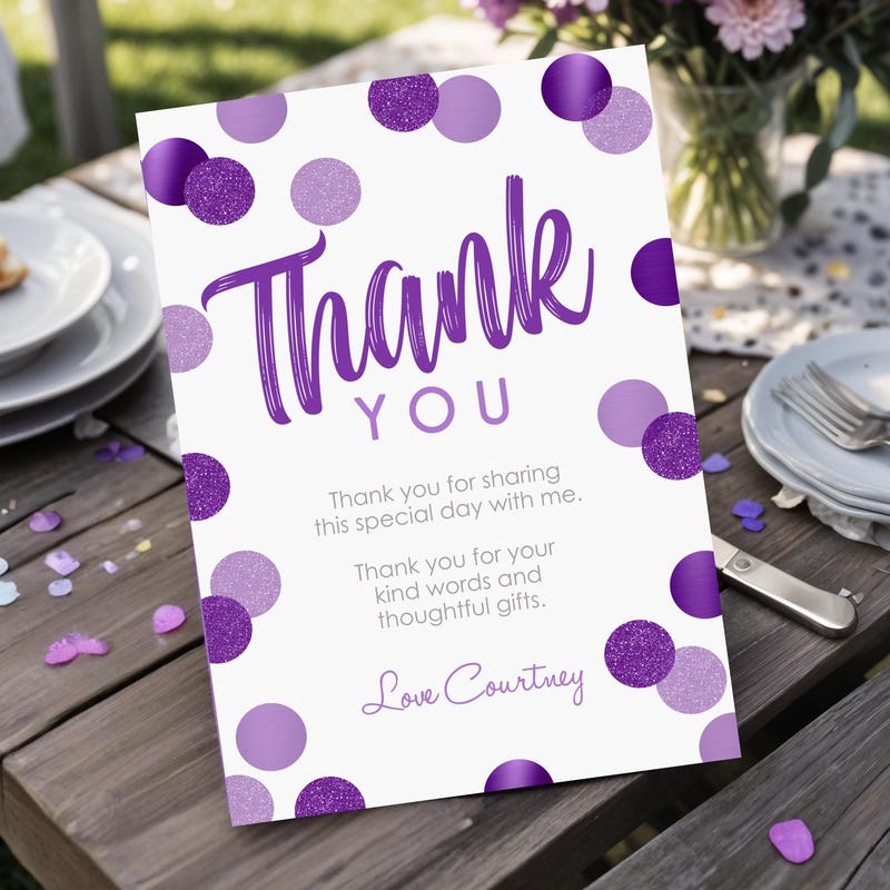 Polka Dot Thank You - Etsy