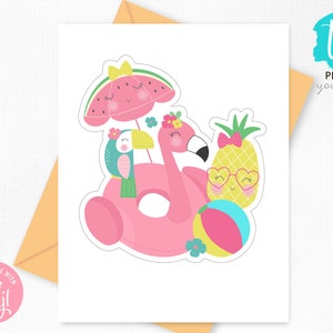 POOL PARTY Cake Topper Instant Download Girl Pool Party Cake Toppers ...