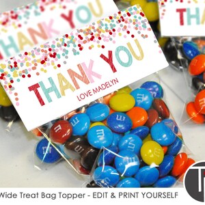 Confetti Treat Bag Topper Confetti Sandwich Bag Topper Rainbow Confetti ...