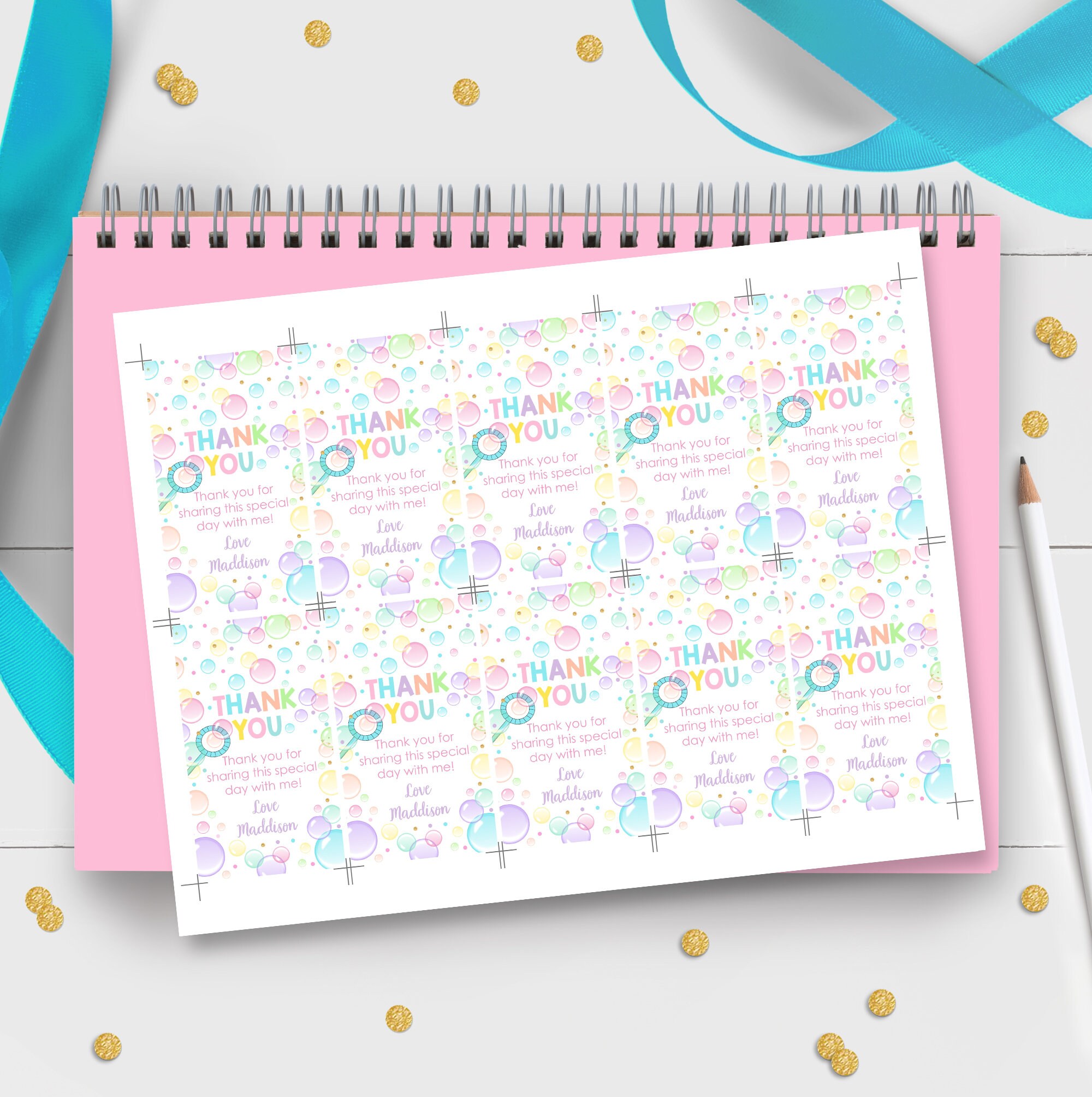 BUBBLES FAVOR Tag Editable Bubbles Favor Tags Printable | Etsy