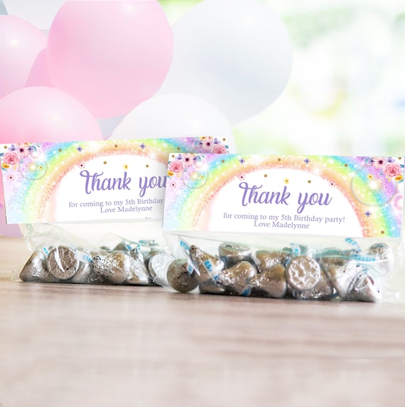 Rainbow Treat Bag Topper Rainbow Sandwich Bag Topper Rainbow - Etsy