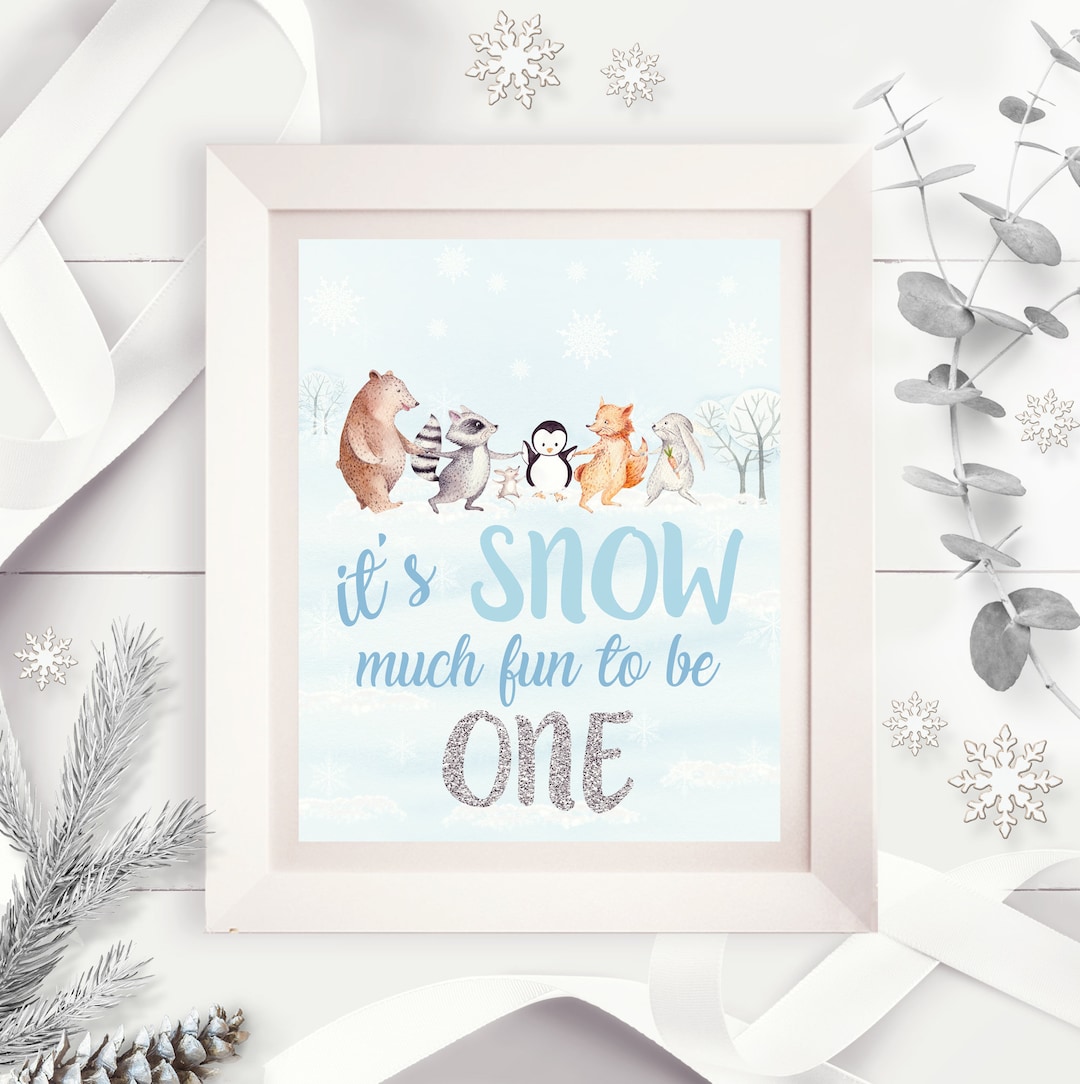 SNOW MUCH FUN Signs Instant Download Winter Onederland Decorations ...