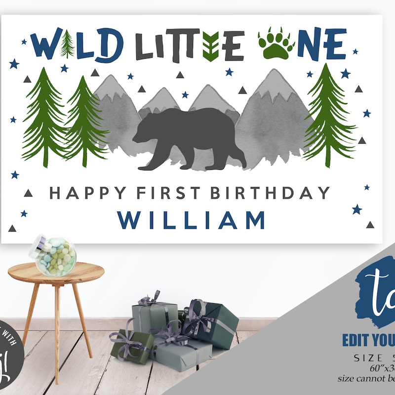 Wild One Bear - Etsy