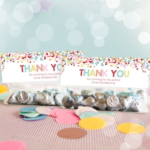 Confetti Treat Bag Topper Confetti Sandwich Bag Topper Rainbow Confetti ...