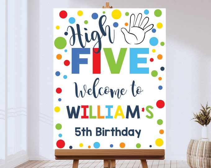 Boys 5th Birthday Chalkboard Sign - Printable 5th Birthday Chalkboard ...