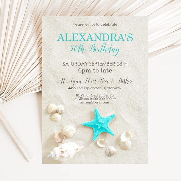 Shell Invitations - Etsy