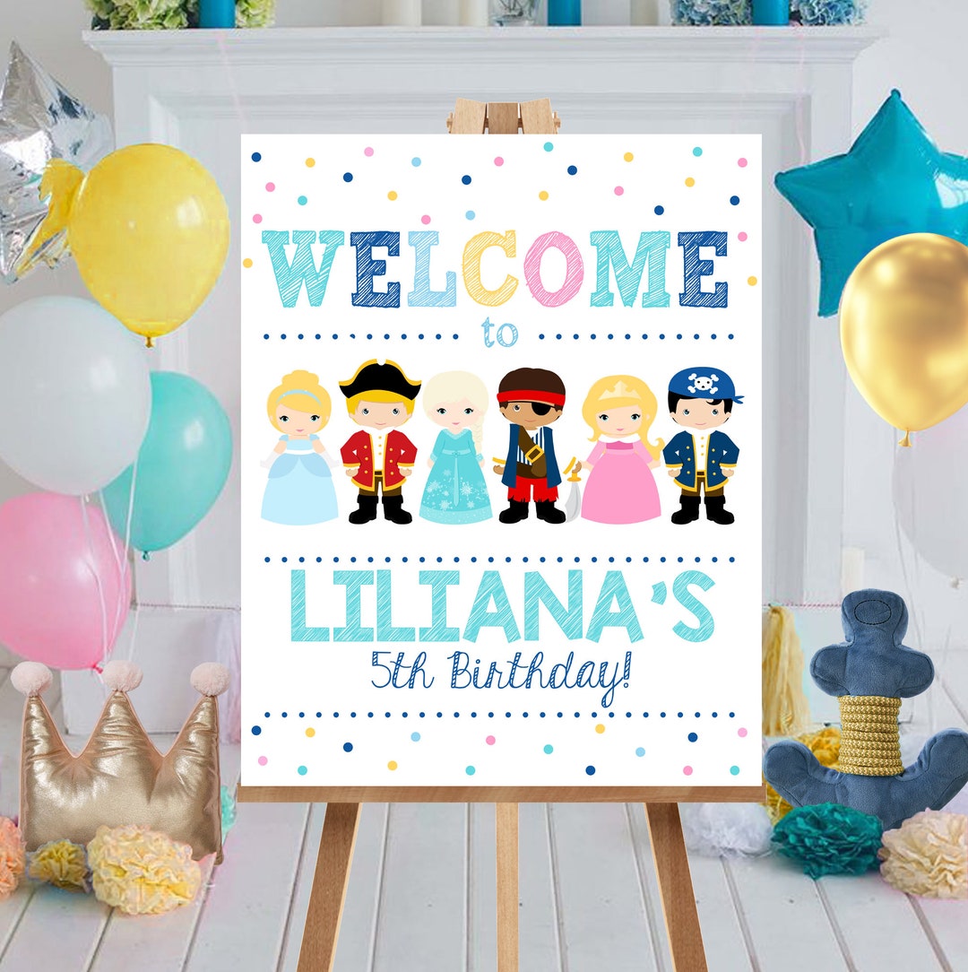 PRINCESS PIRATE WELCOME Sign Instant Download Princess and Pirate ...