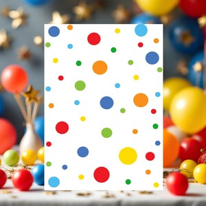 ONE IS FUN 1st Birthday Invitation: Polka Dot Primary Colors (digital ...